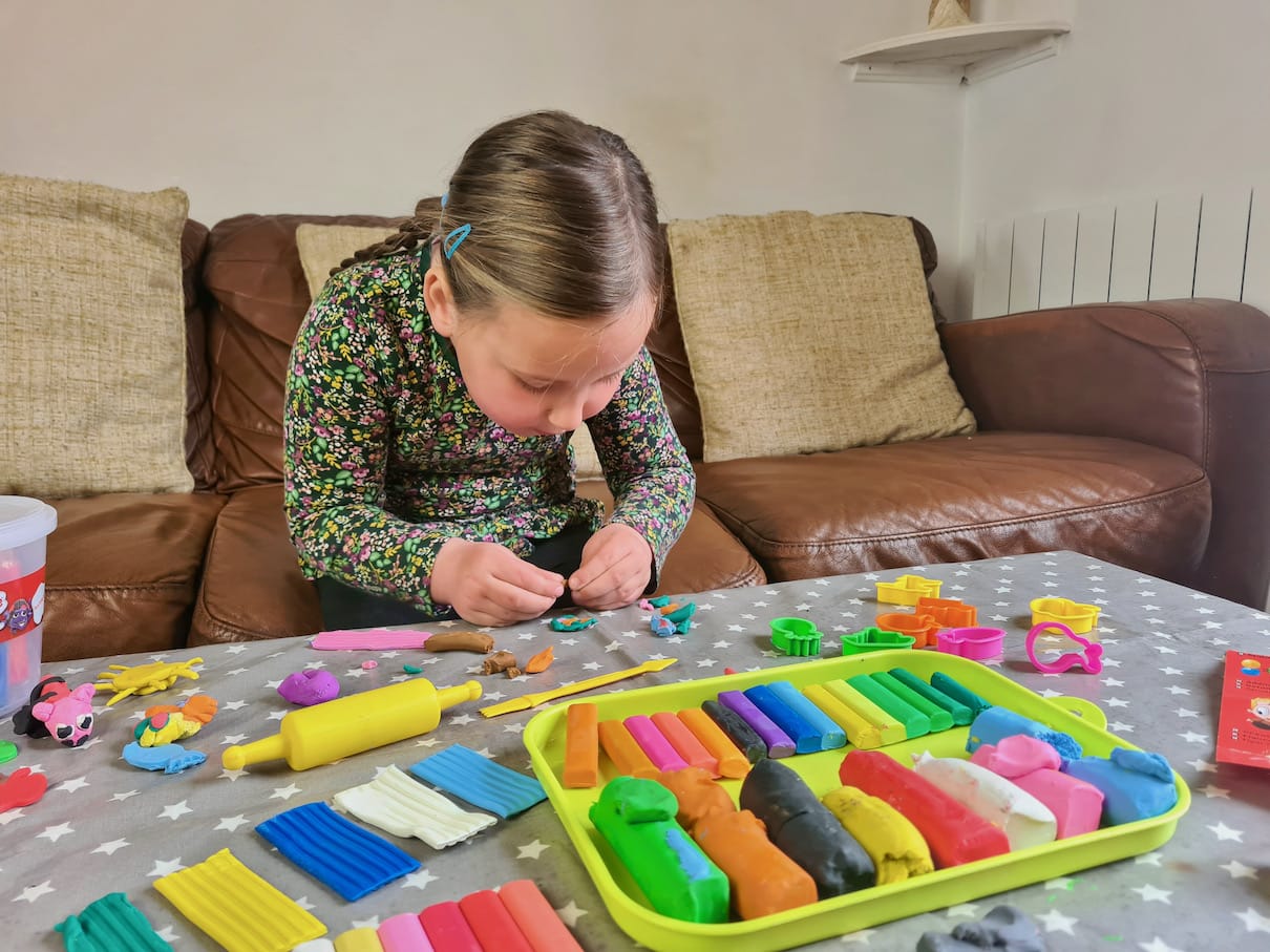 Introducing Erin to retro toys: Stickle Bricks and Plasticine - Me, him ...