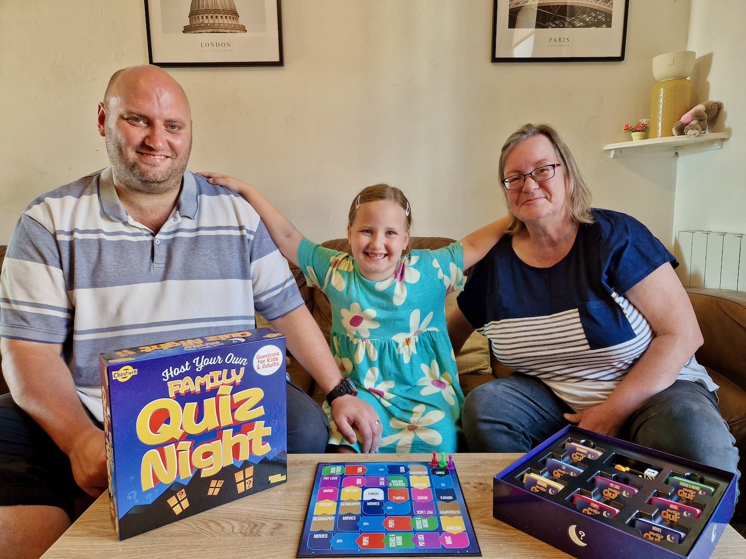 Fun at home with Family Quiz Night - Me, him, the dog and a baby!